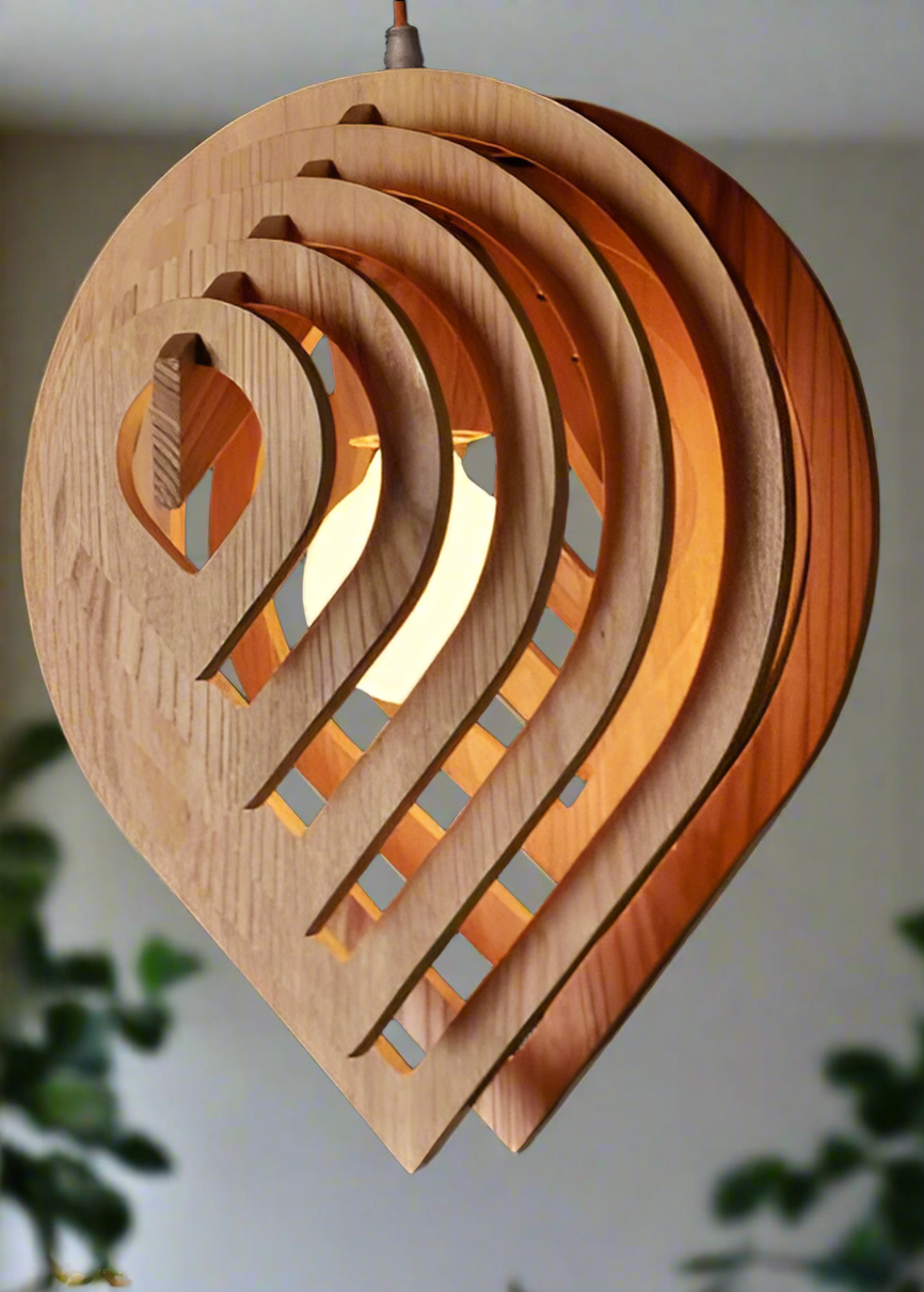 Nordic Wood Pendant Light – Benchmaster WoodworX