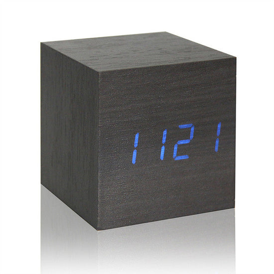 Wood Cube LED Digital Alarm Clock – Benchmaster WoodworX